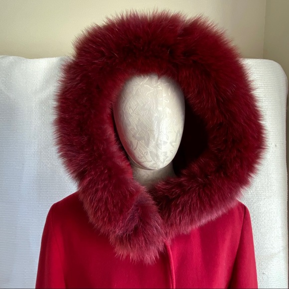 Vintage | Jackets & Coats | Vintage Ml Eskimo Coat Red Hood Real Fox ...
